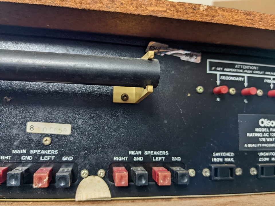 Vintage Olson stereo receiver Model RA-220 RARE POWERS ON UNTESTED ...