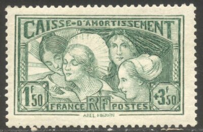 FRANCE #B38 Mint NH - 1931 1.50fr + 3.50fr Provinces | eBay
