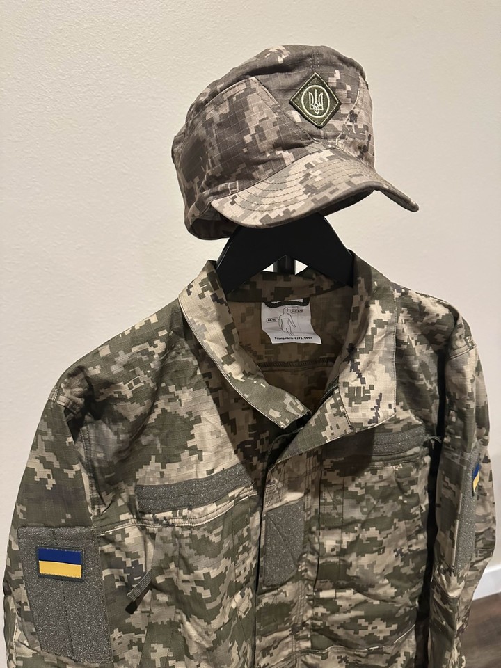 Ukraine War Ukrainian Army MM14 Camo Uniform Jacket Field Cap Set 60cm ...