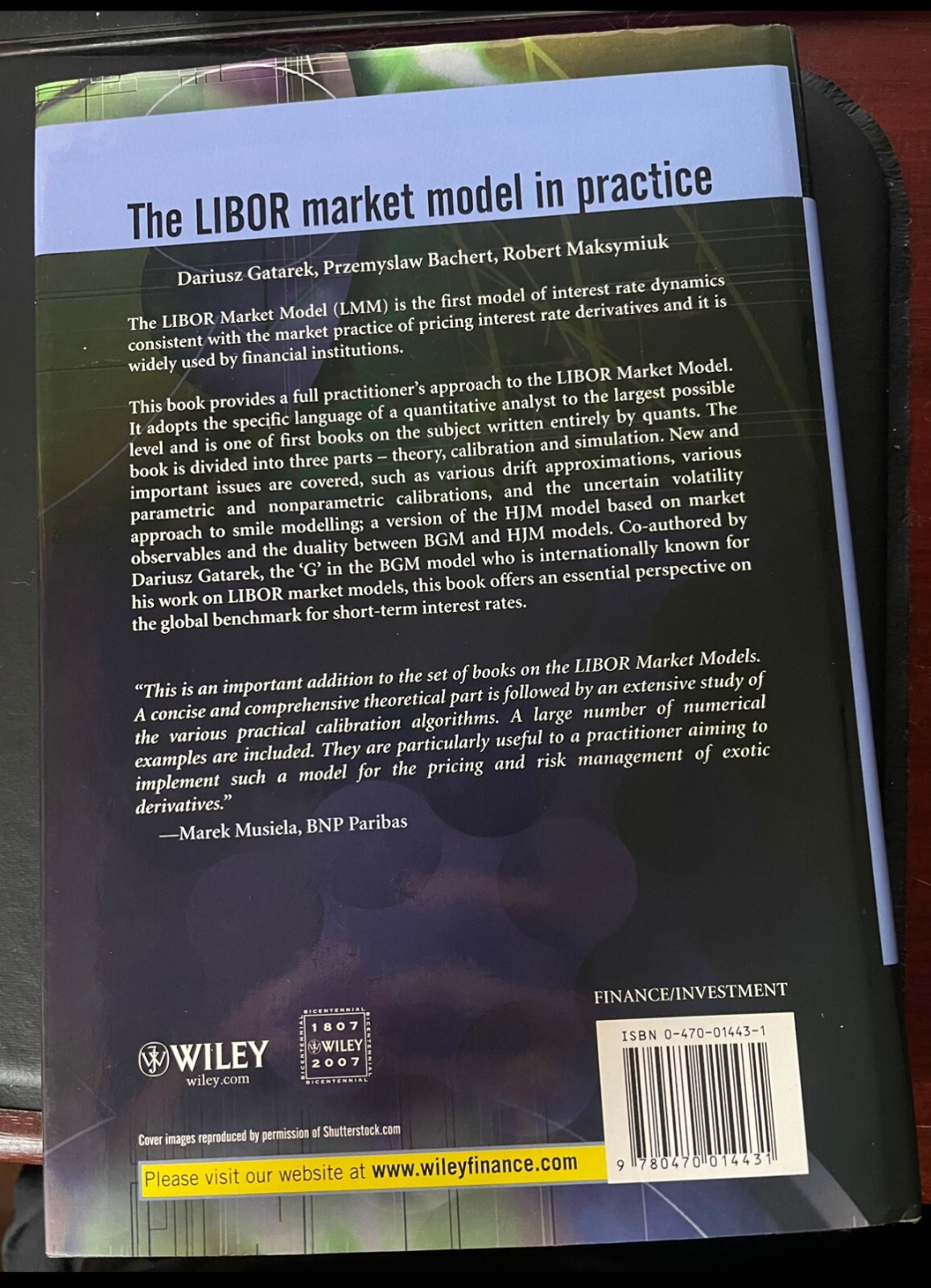 The LIBOR Market Model in Practice. Hardcover. Free Postage Australia ...
