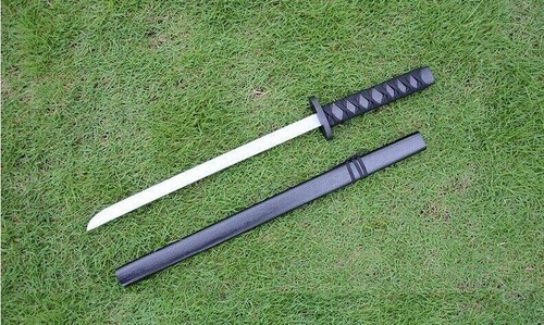 2pcs Children Wood Sword 55cm Wooden Toy Japanese Samurai Wooden Katana ...