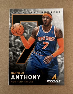 2013-14 Pinnacle Behind the Numbers #13 Carmelo Anthony Basketball Card ...