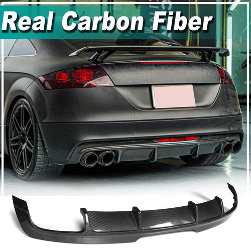 For Audi AUDI TT TTS MK2 8J 2008-14 REAL CARBON Rear Bumper Lip ...