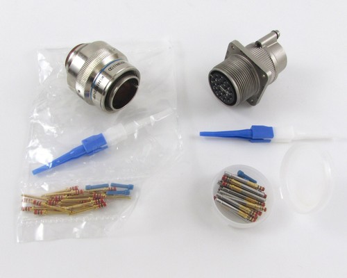 Mated Pair Connectors 17 #16 Crimp Contacts Plug & Flange Receptacle MS ...