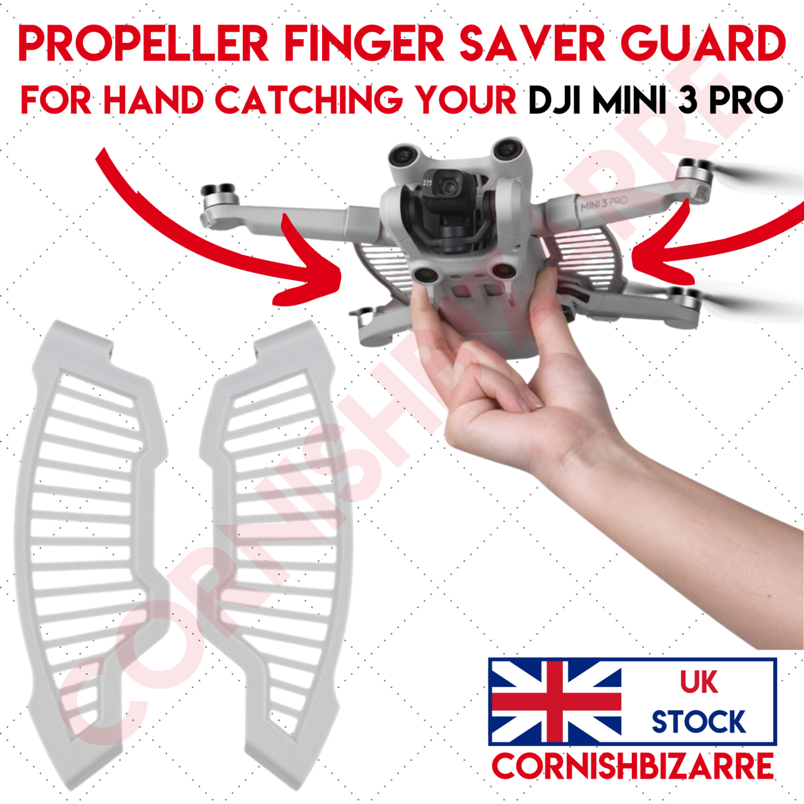 FOR DJI MINI 3 PRO DRONE PROPELLER FINGER HAND SAFETY GUARD HAND CATCH ...