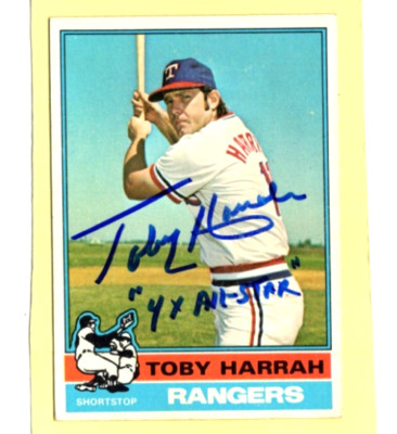 Autographed Toby Harrah 1976 Topps Rangers "4X All-Star" added | eBay