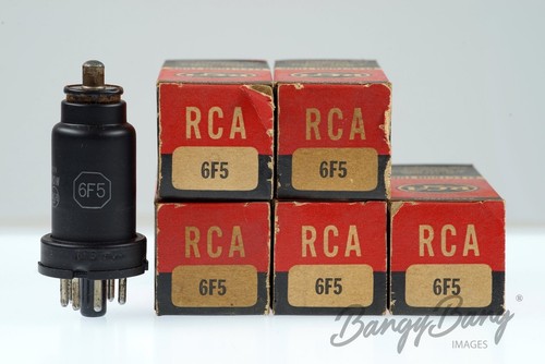 5 Vintage RCA 6F5/CV1909/6Ф5 Octal Triode Audio Frequency Audio Vacuum ...