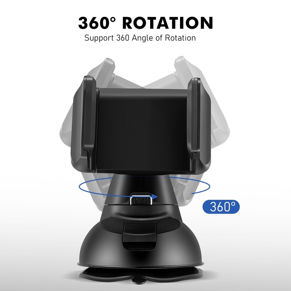 360 In Car Mobile Phone Holder Dashboard Suction Home Universal Mount ...