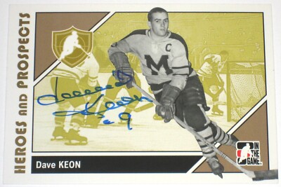 DAVE KEON SIGNED 07-08 ITG HEROES AND PROSPECTS CARD AUTOGRAPH AUTO ...
