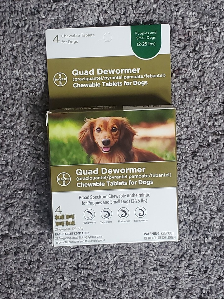 Bayer Quad DeWormer For Dogs, MULTIPLE SIZES | eBay