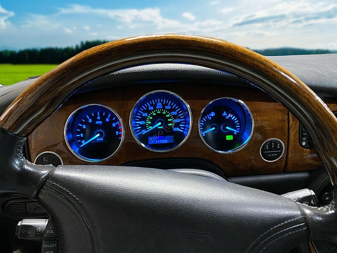 For Jaguar XJ8 XJ X308 1997-2002 Polished Alloy Chrome Dash Instrument ...