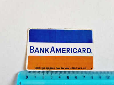 Autocollant Banque Americard Timbre Adhesive Vintage 80s Original | eBay