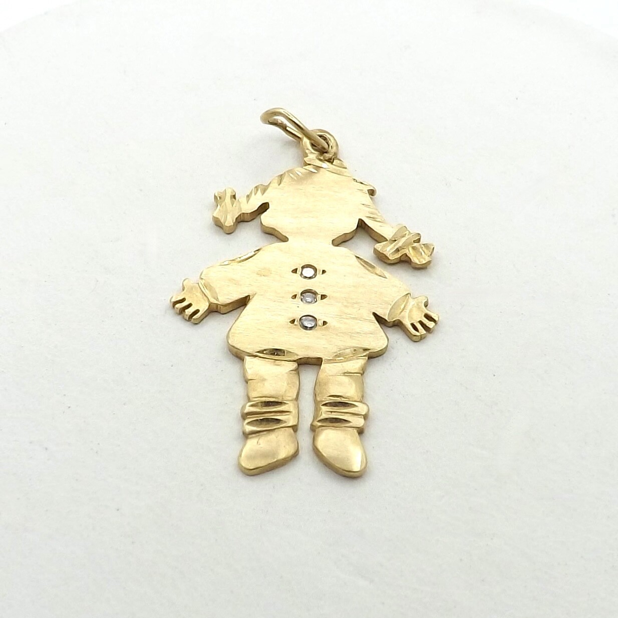 14k Gold Little Girl Daughter Granddaughter Diamond C… - Gem