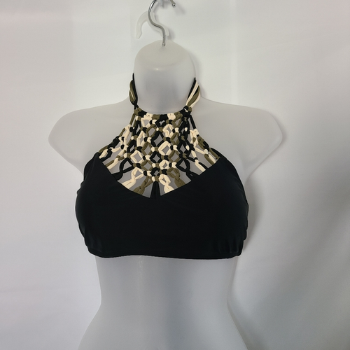 California Sunshine Macrame Design Bikini Swim Top sz XL | eBay