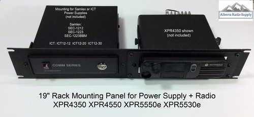 19" Rack Mount Panel : Samlex/ICT Power Supply + MOTOROLA XPR5550e 4550 ...