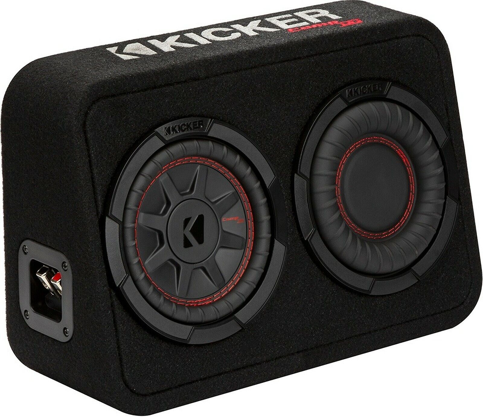 KICKER CompRT 6.75" 300W Slim Car Subwoofer and Sub Enclosure ...