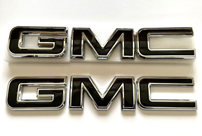 2019-2024 GMC Sierra 1500 2500HD 3500HD Front & Rear Emblem Chrome ...
