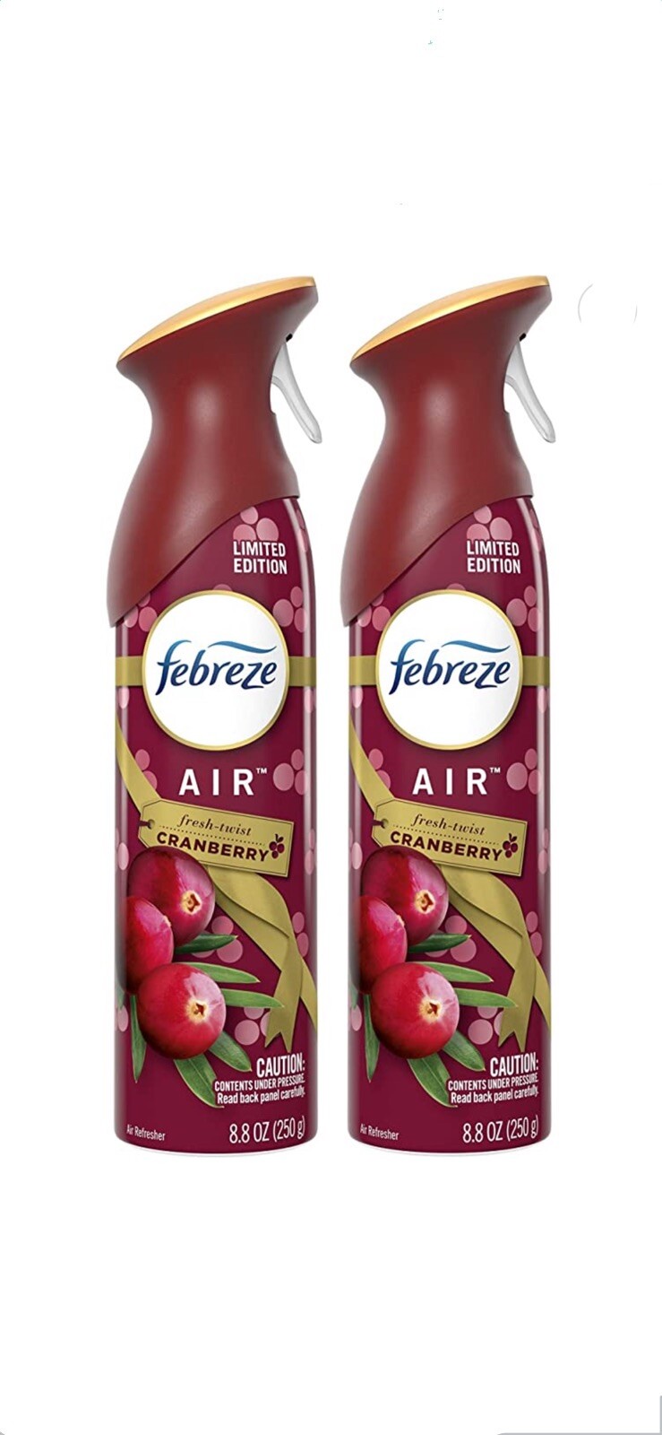 Febreze Cranberry Twist Air Refresher 2 Pack Spray Limit Edition ...