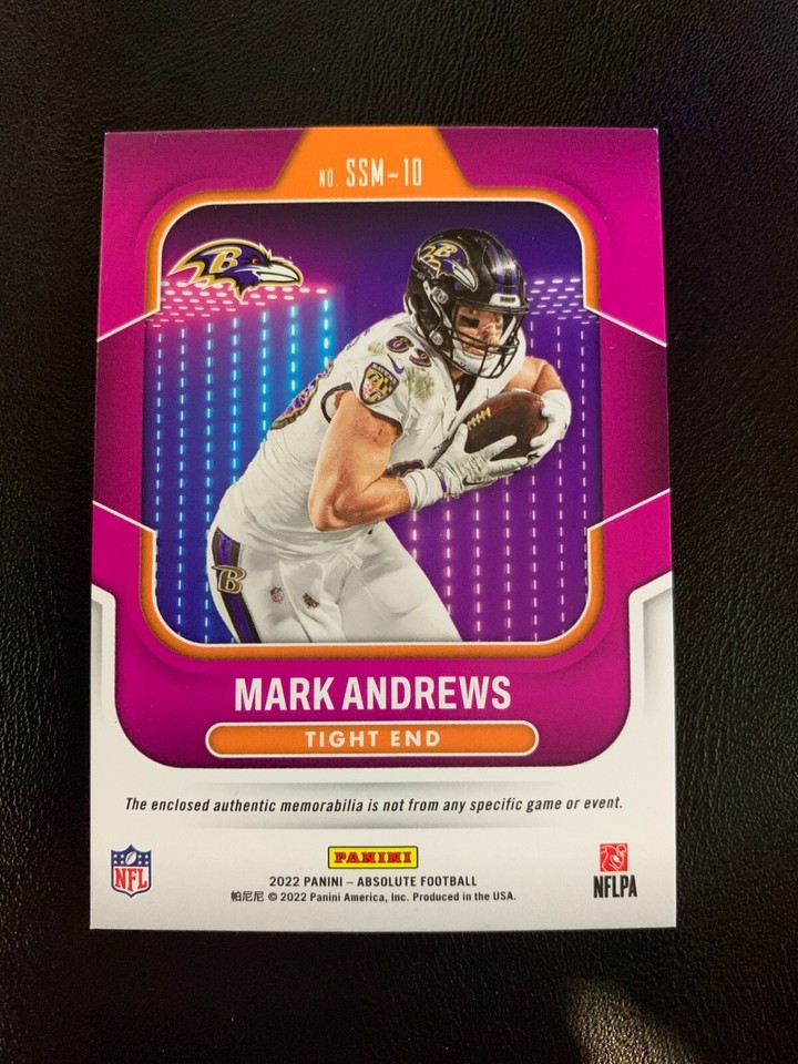 NFL Mark Andrews 2022 Panini Absolute Show Stopper /25 #SSM-10 Ravens ...