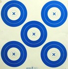 G67 [AY67] - 5 Spot Archery Target, Blue, 16cm rings, 17" x 17" (50 ...