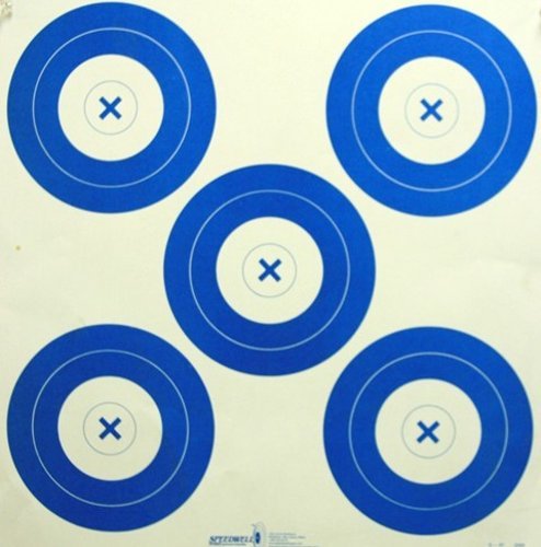 G67 [AY67] - 5 Spot Archery Target, Blue, 16cm rings, 17" x 17" (50 ...