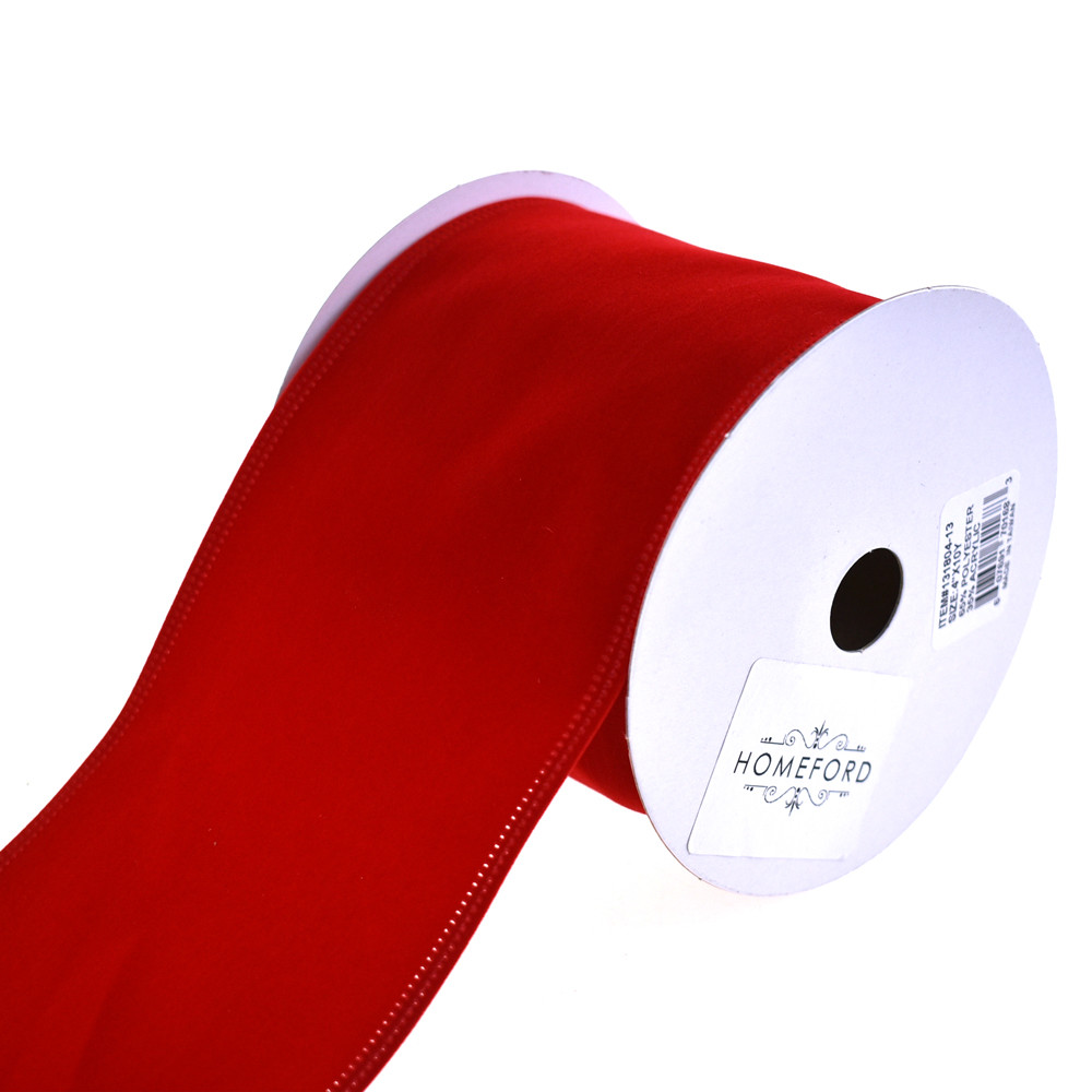 Christmas Velvet Wired Edge Ribbon, 10 Yards | eBay