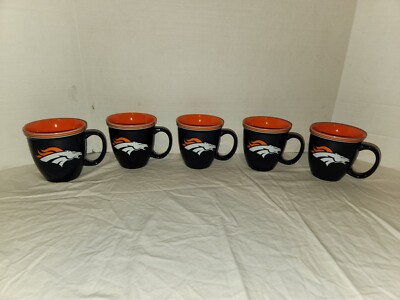 5 Denver Broncos NFL Coffee Mugs, Boelter, Officially Licensed Product ...