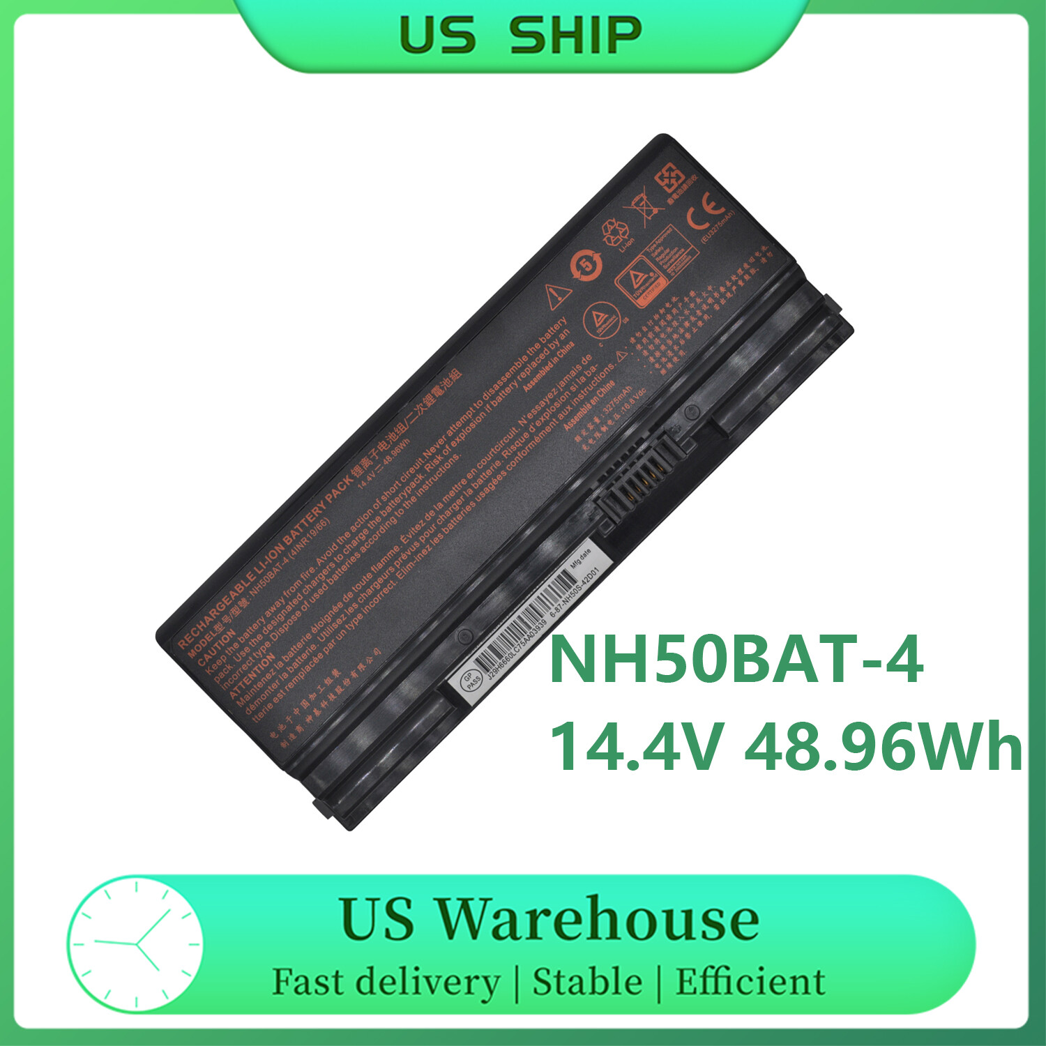 NH50BAT-4 New battery for Gigabyte A7 X1 NH50RA NH55RCQ NH58RDQ NH70RHQ ...
