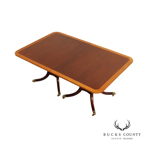 Baker Historic Charleston Reproductions Double Pedestal Mahogany Dining ...