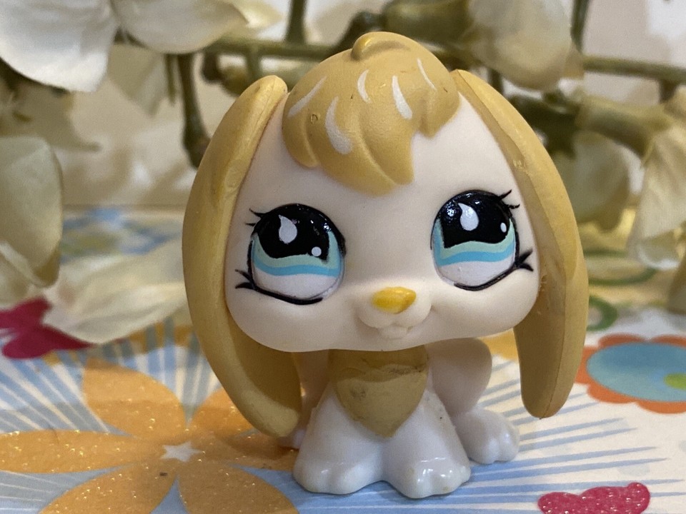 Authentic Littlest Pet Shop LPS 610 717 Cream Lop Bunny Rabbit Teardrop ...