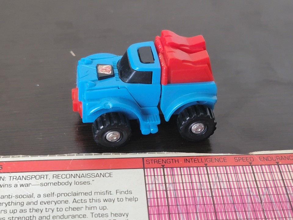 Transformers G1 GEARS 1984 VTG Mini Vehicles Autobots Robot W Stats ...