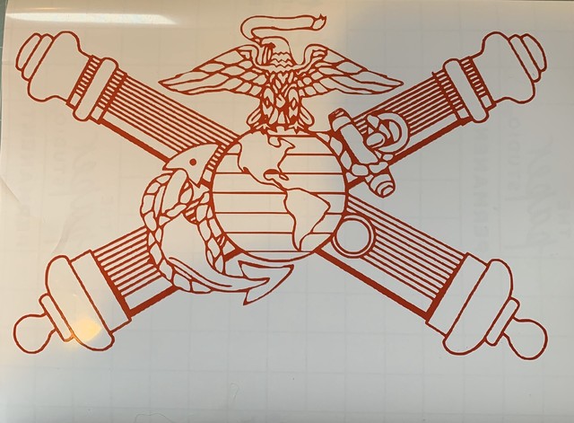 USMC Artillery Vinyl Decal. Cross Cannons. Marine Artillery | eBay