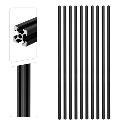 20*20*1000mm 2020 T-Slot Aluminum Extrusion For CNC 3D Printer Black 10 ...