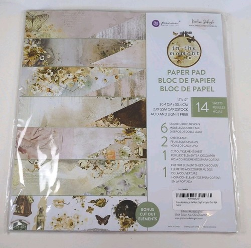 Prima Marketing In the Moment Lot - 12 x 12 Paper Pad Stickers Ephemera ...