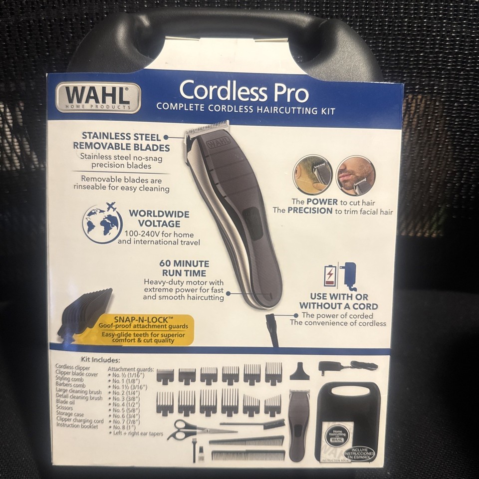Wahl Rechargeable Cord/Cordless Pro Sport Hair Clippers 3023879- BRAND ...