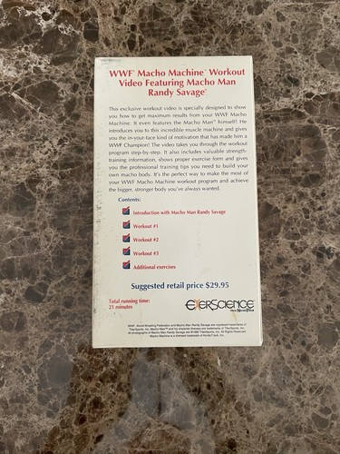 Macho Man Randy Savage Workout Machine VHS Wrestling WWE Video Tape NWA ...