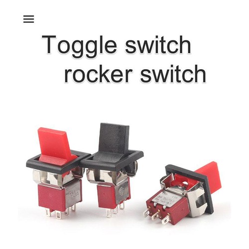 5Pcs Mini Toggle Switch Square Snap In Panel Mount 5A 125V 2A 250V SPDT ...