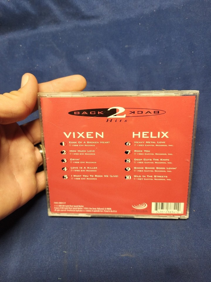 Back 2 Back Hits - Vixen & Helix (CD, 2000) **Very Hard 2 Find, if not ...