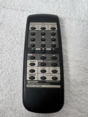 Sharp Remote RRMCG0057AWSA Audio System for CDC2610C CDE600 CDE60C ...