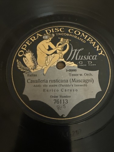 12” Opera Disc 78 RPM Enrico Caruso - Cavalleria Rusticana 76113 V++ | eBay