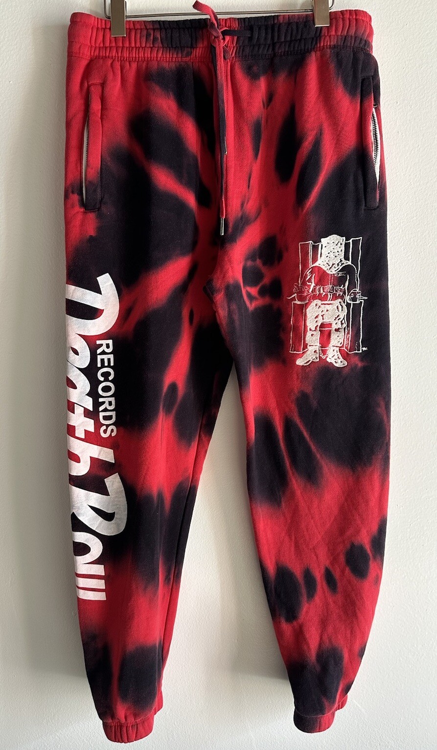 Death Row Records x Shoe Palace Mens Sweatpants Joggers Large Red Black ...
