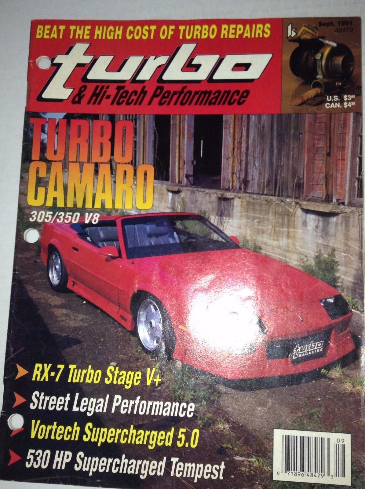 Turbo Magazine Turbo Camaro RX-7 Turbo Stage V+ September 1991 ...