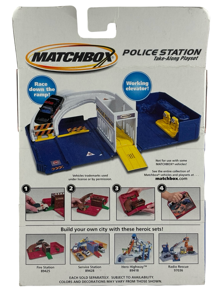 Matchbox Police Station Take along playset NIB 2001 Includes Vehicle ...