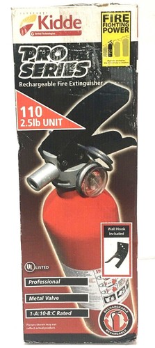 Kidde 110 Fire Extinguisher, Pro Series Rechargeable 2.5 lb. ABC ...