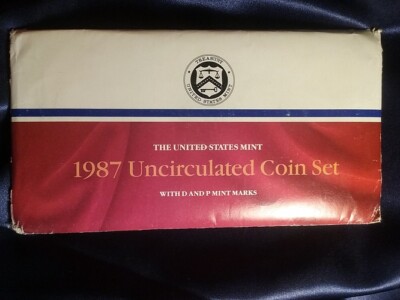 1987 UNCIRCULATED COIN SET (with P & D mint mark coins) | eBay