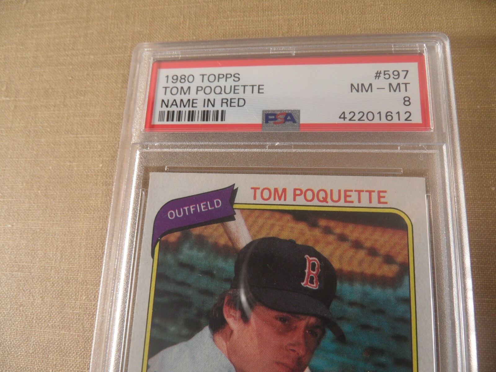 T-37 1980 TOPPS baseball card TOM POQUETTE NAME IN RED #597 NM - MT 8 ...