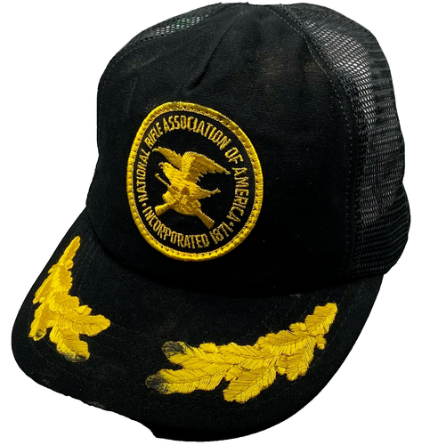 NRA Hat Black Yellow USA U.S. Flag National Rifle Association Cap ...