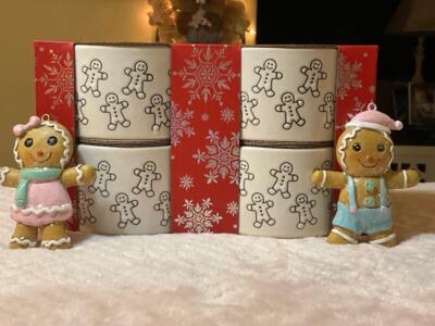 NEW BAKESHOP GINGERBREAD MAN RAMEKINS GIFT SET W/ 2 NIP PASTEL ORNAMENT ...