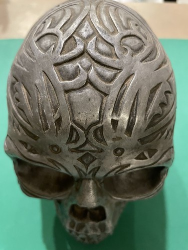 1998 WUI W.U.I. TRIBAL TATTOO SKULL Summit Collection Pewter Gothic ...