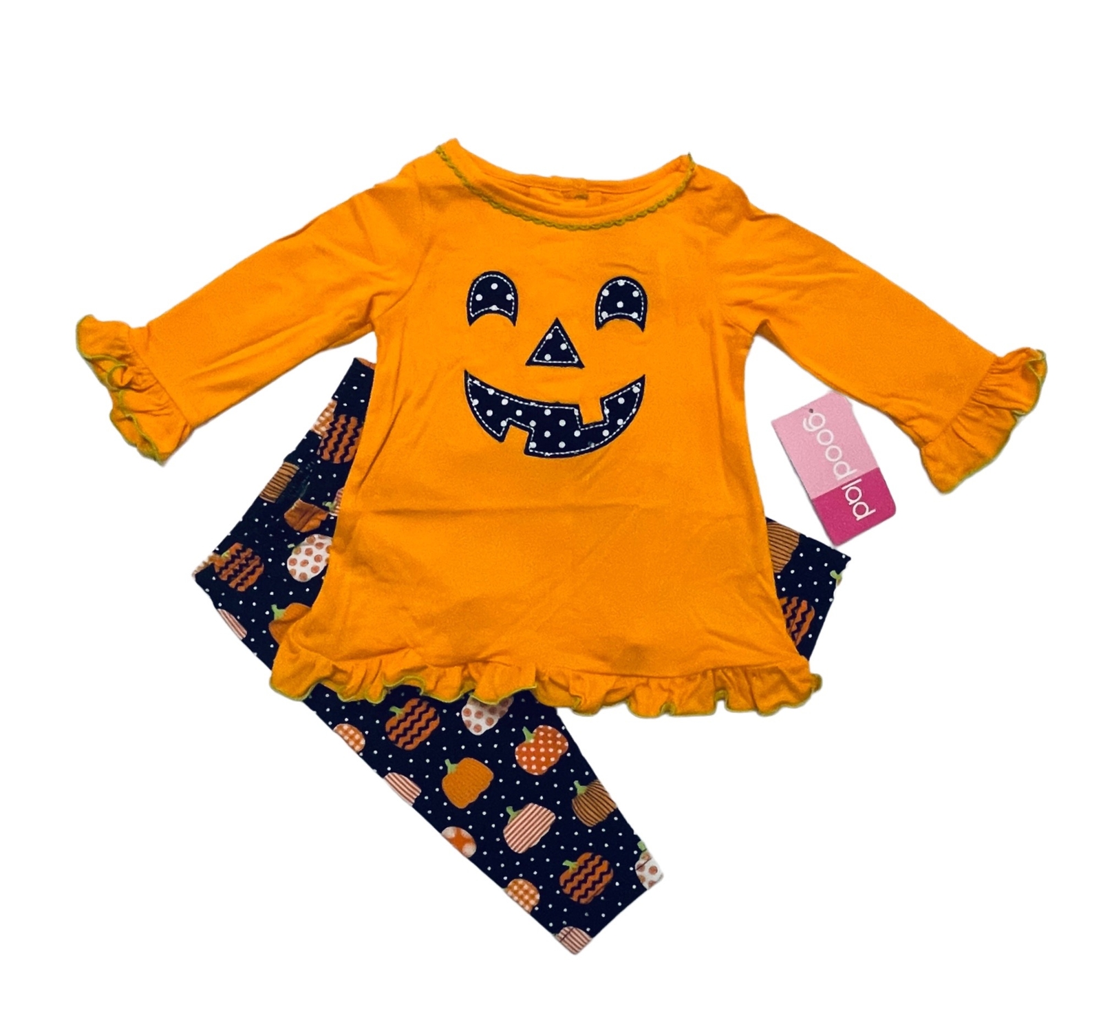 Toddler's Girls Halloween Clothing Matching Set 12M Orange Good Lad NWT ...